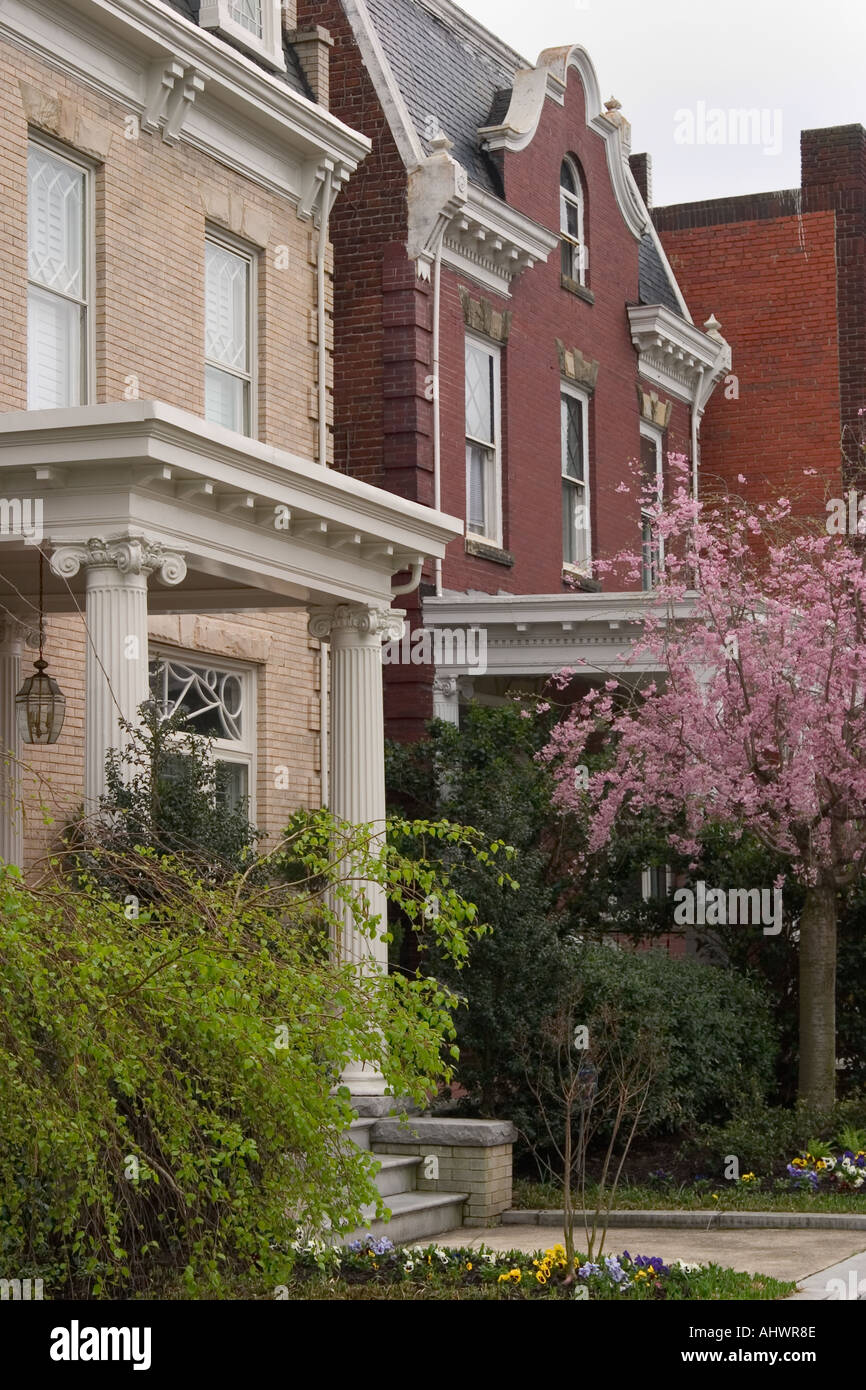 Houses on Boulevard Ave in the Fan District of Richmond Virginia Stock ...