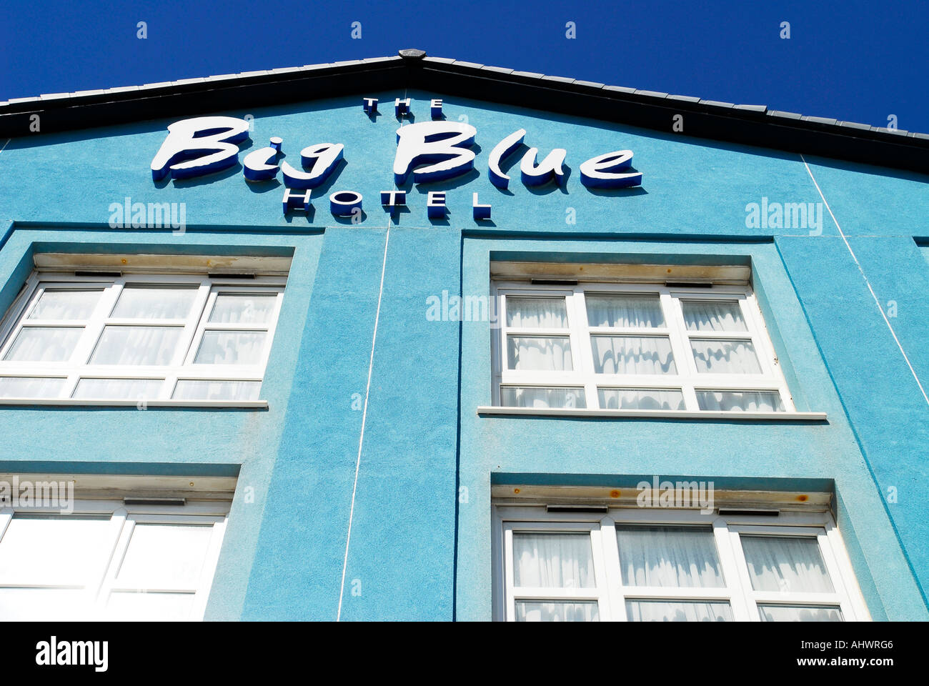 The Big Blue Hotel on Blackpool Pleasure Beach Stock Photo - Alamy