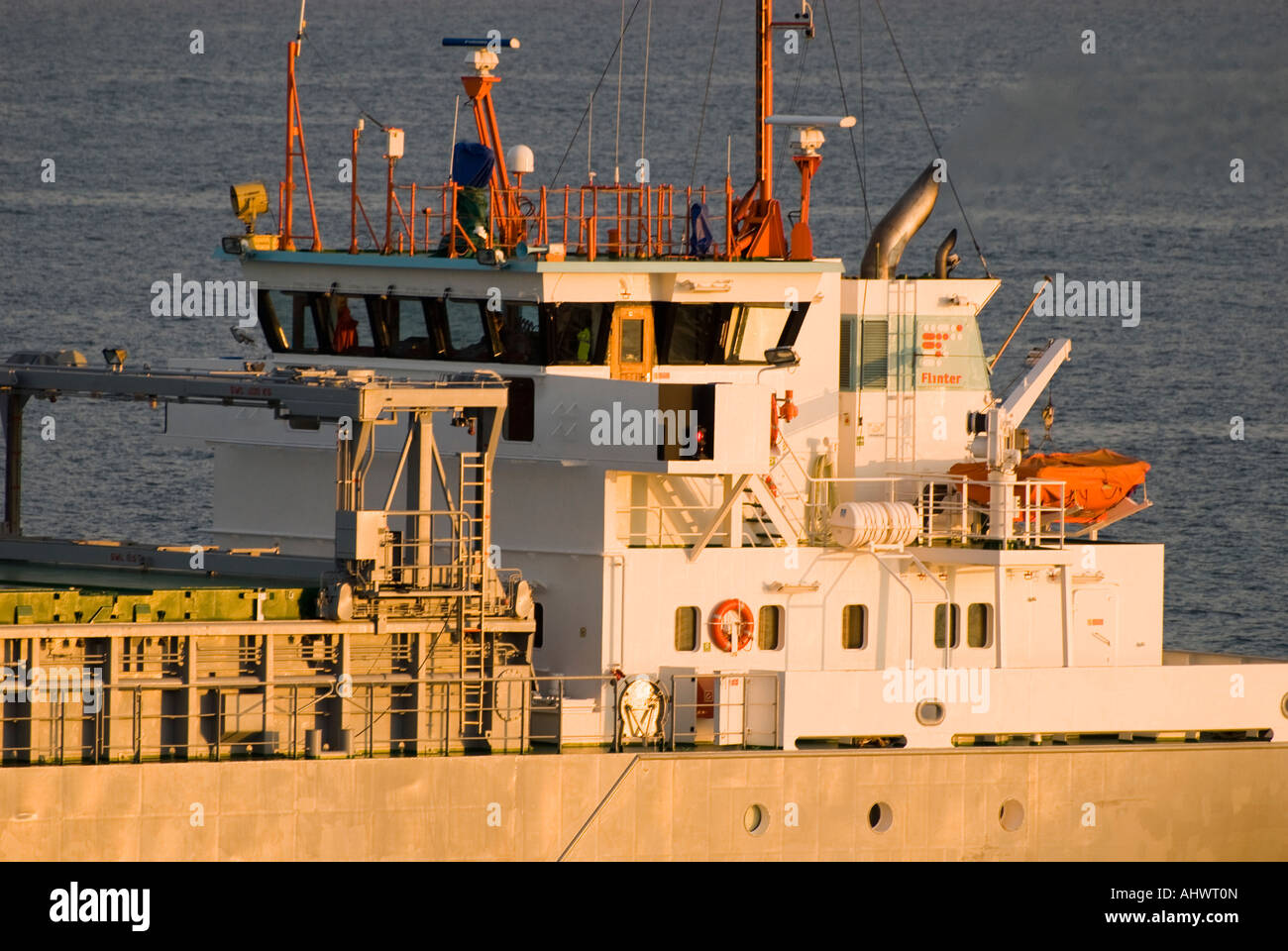 Superstructure of a bulk carrier Stock Photo - Alamy