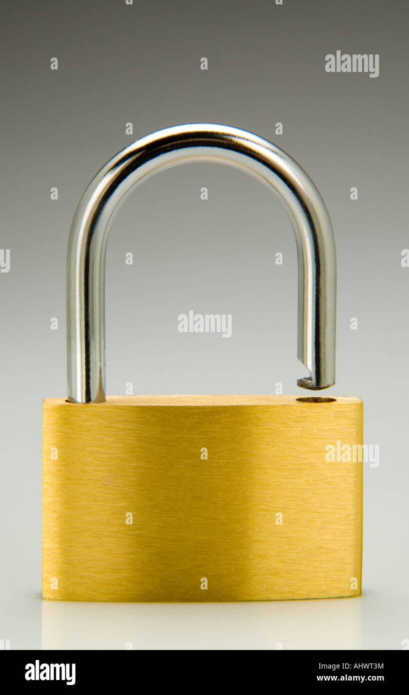 Brass padlock hi-res stock photography and images - Alamy