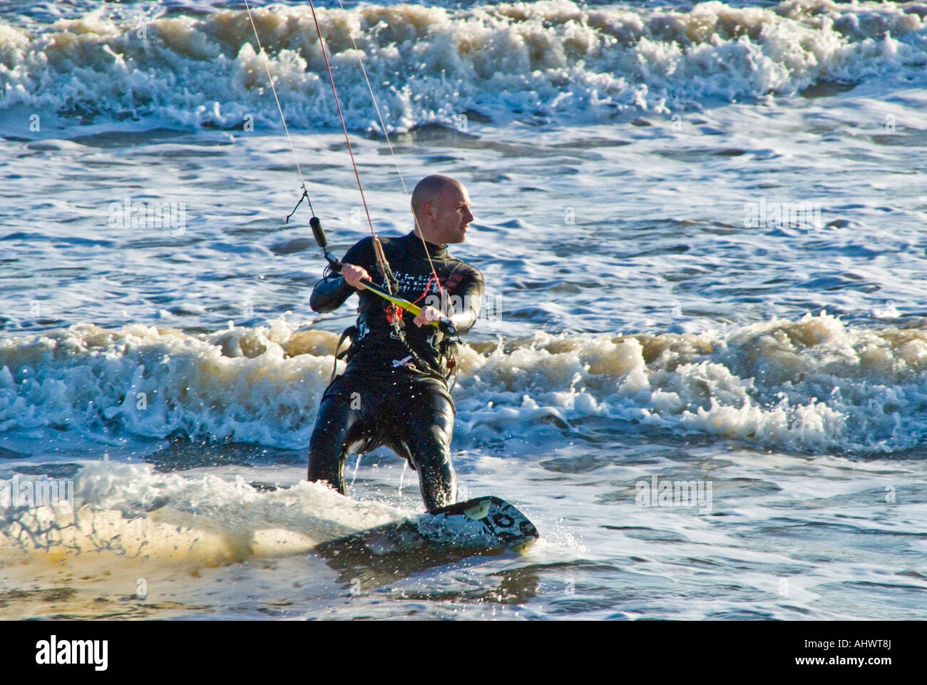 Man ParaSurfing on a Suffolk Beach Stock Photo - Alamy