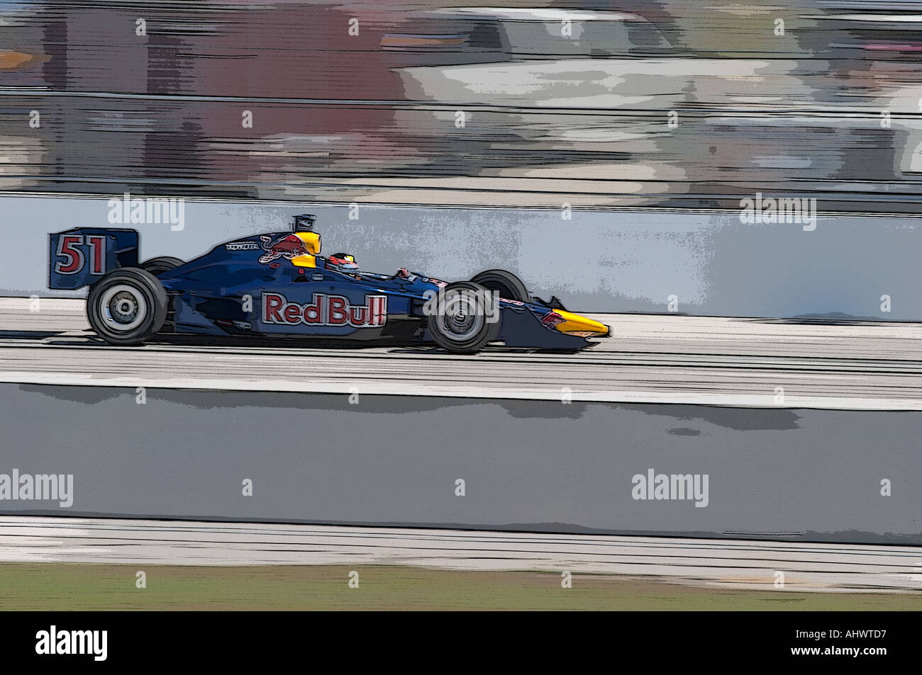 Computer generated art of Alex Barron in a Red Bull Cheever Racing ...