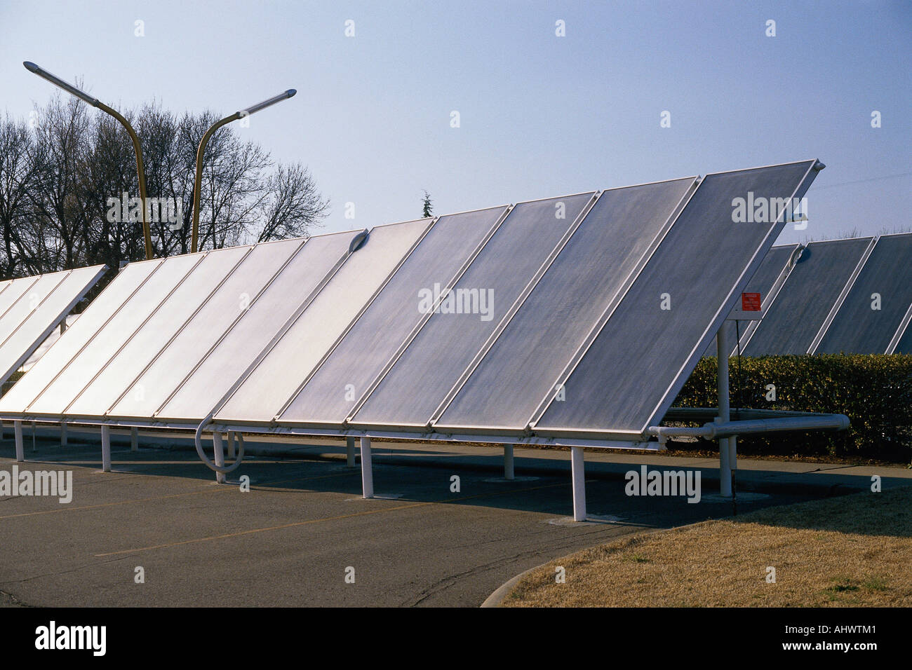 Row of solar panels Stock Photo - Alamy