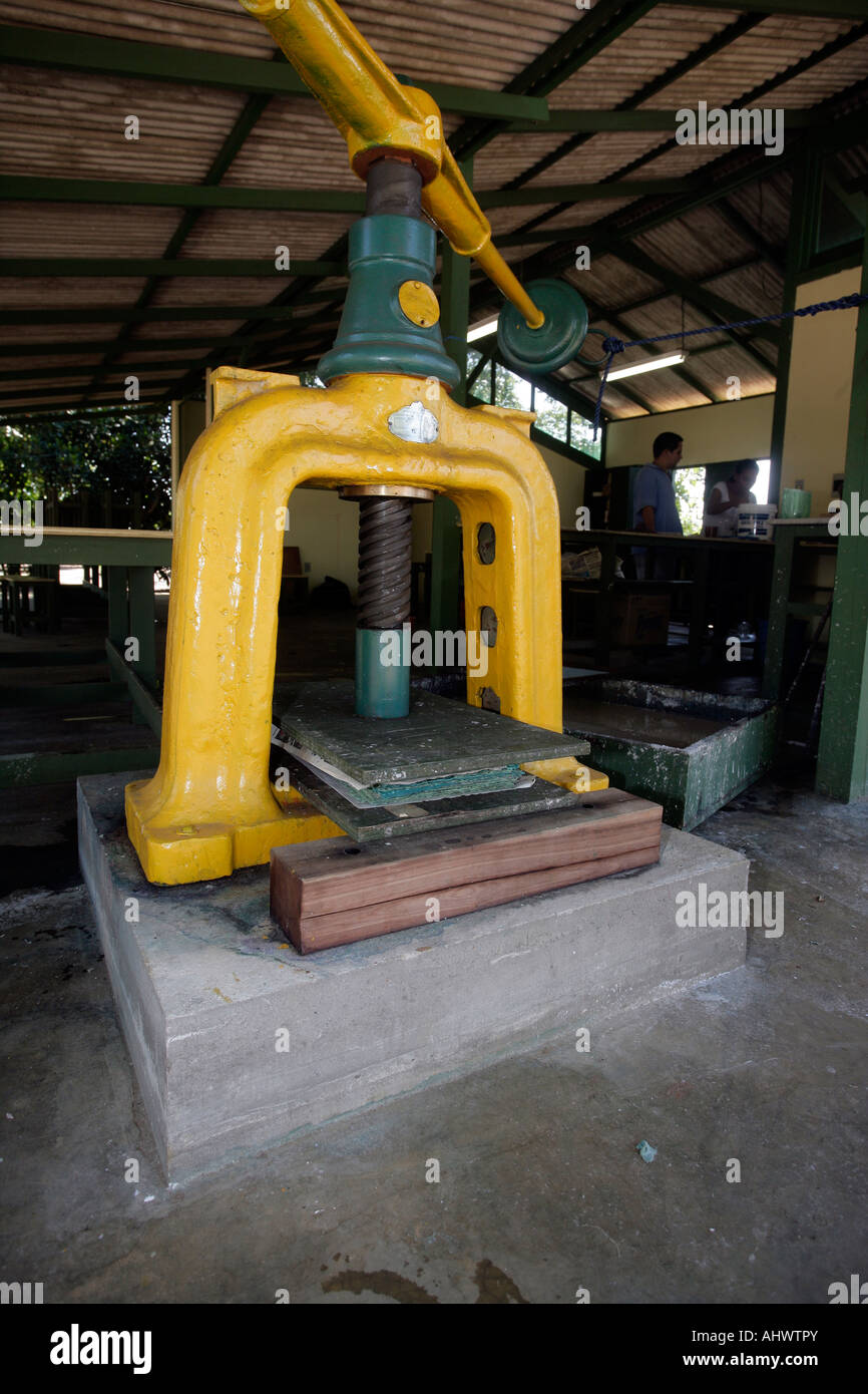 Recycling paper Small scale recyclling plant Stock Photo - Alamy