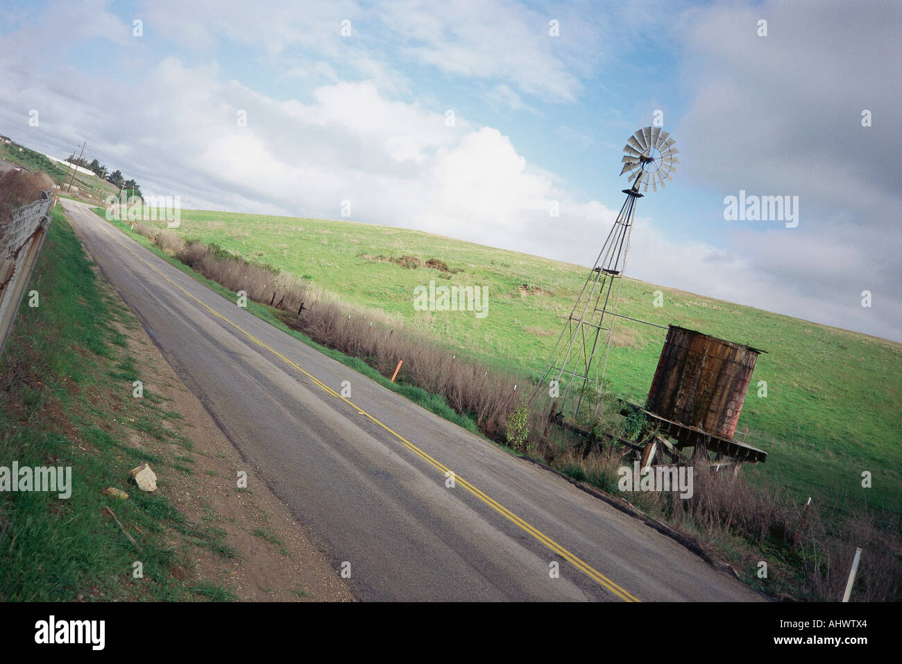 Rural landscape windmill hi-res stock photography and images - Alamy