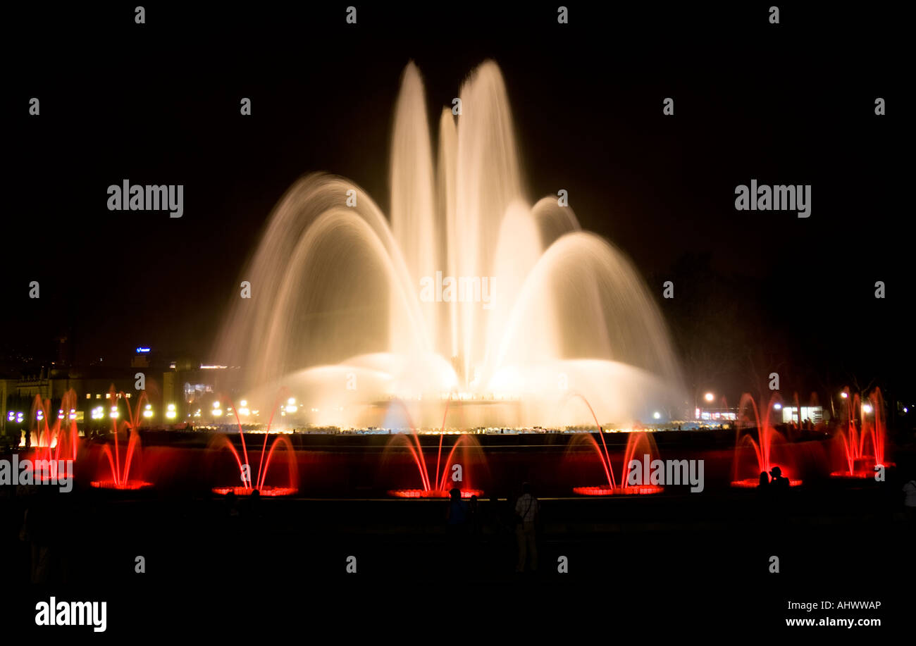 The magic fountain in Barcelona, Catalunya, Spain Stock Photo - Alamy