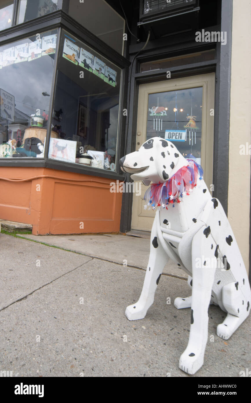 Store display on Main Street in historic downtown Mystic Connecticut ...