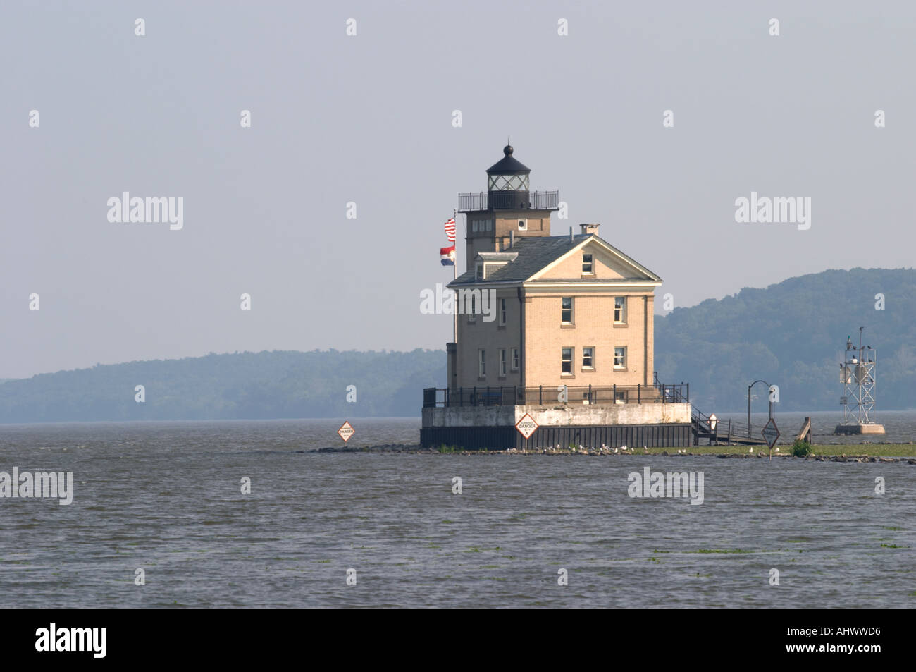 Hudson River Roundout historic lighthouse at Kingston New York Hudson ...