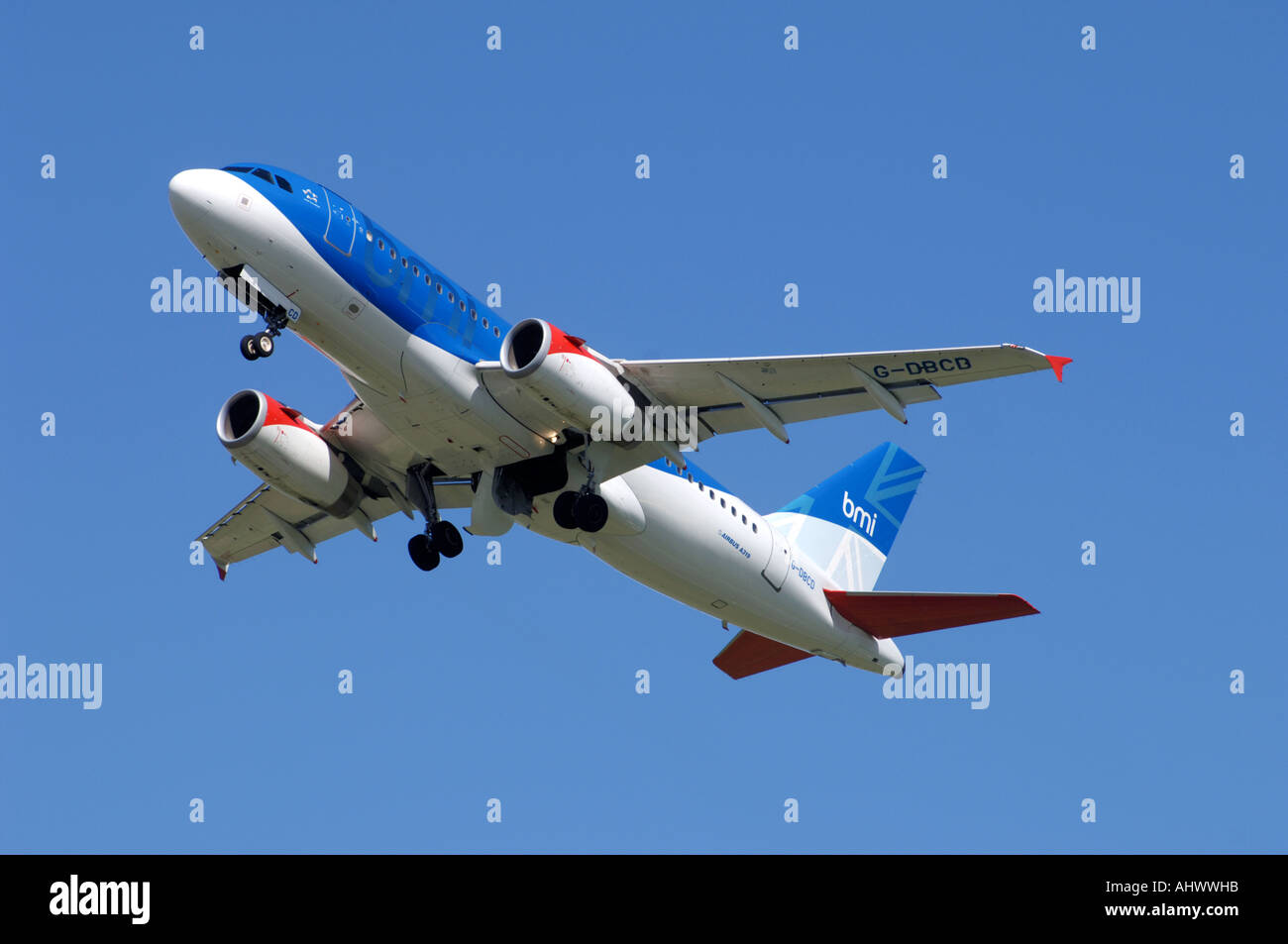 British Midland Boeing Airbus 319 Airliner. XAV-338-307 Stock Photo - Alamy