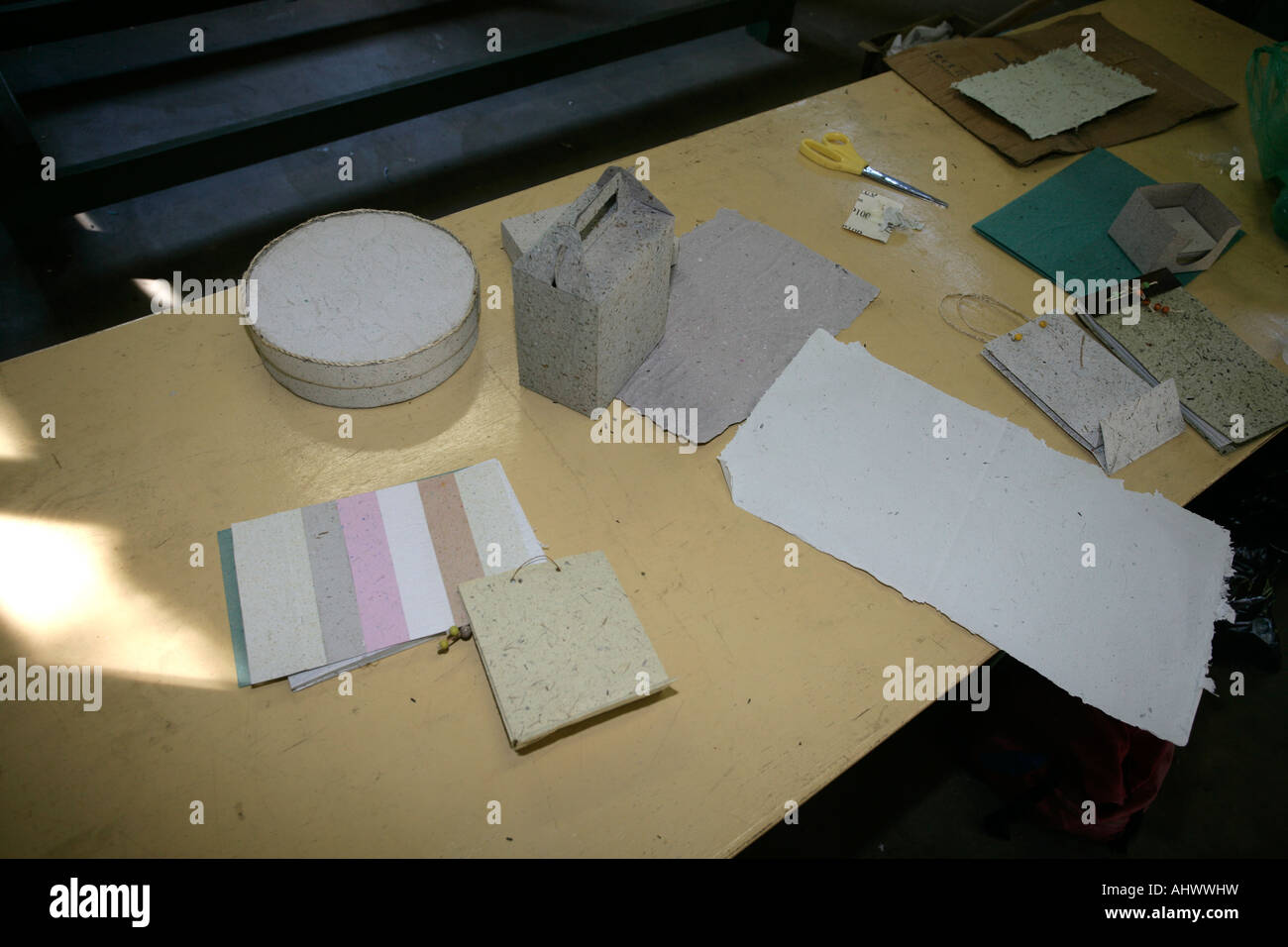 Recycling paper Small scale recyclling plant Stock Photo - Alamy