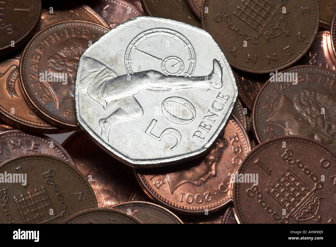50 pence close up hi-res stock photography and images - Alamy