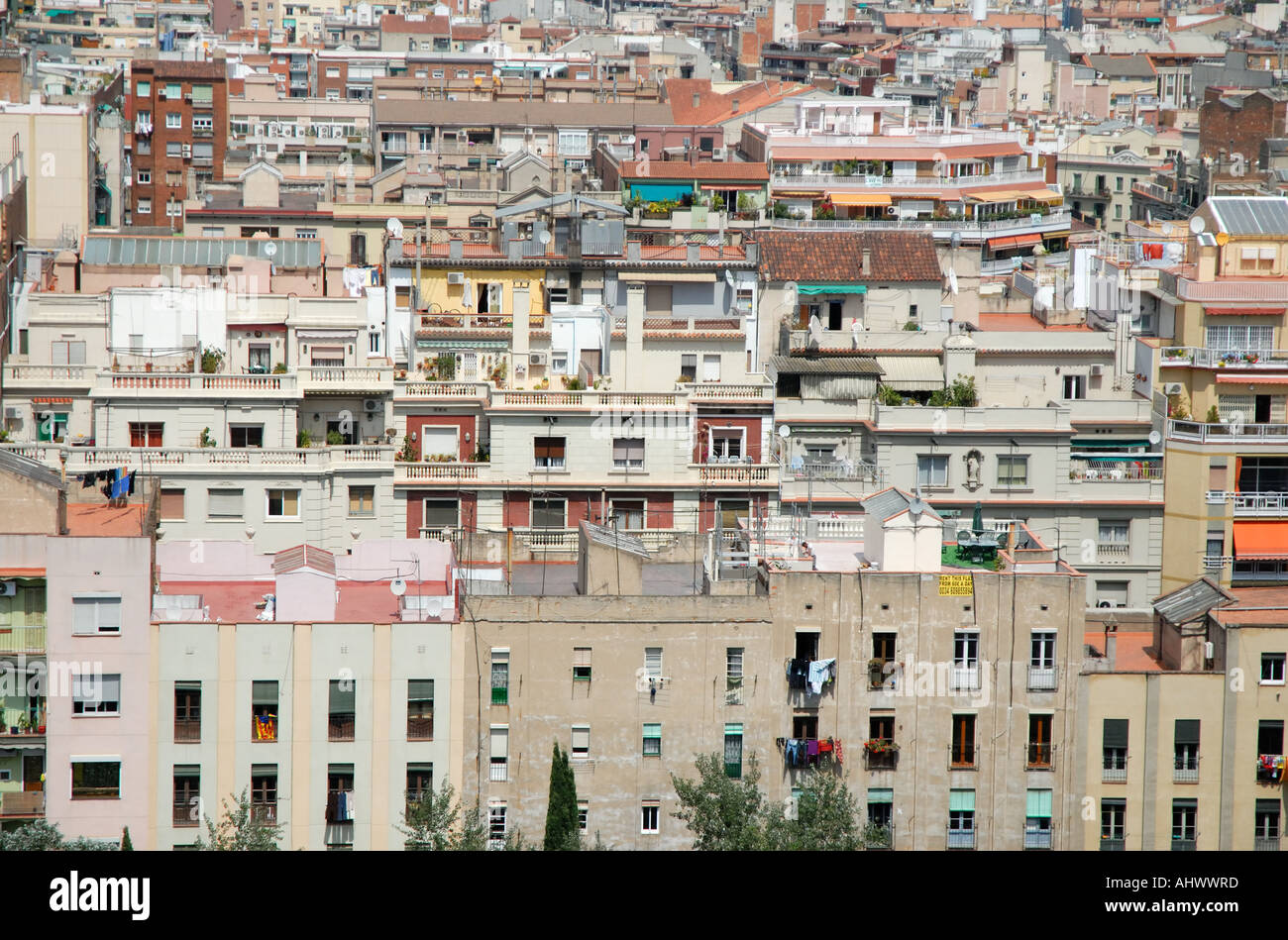 View of the rooftops of Barcelona, seen from the Sagrada Familia Stock ...