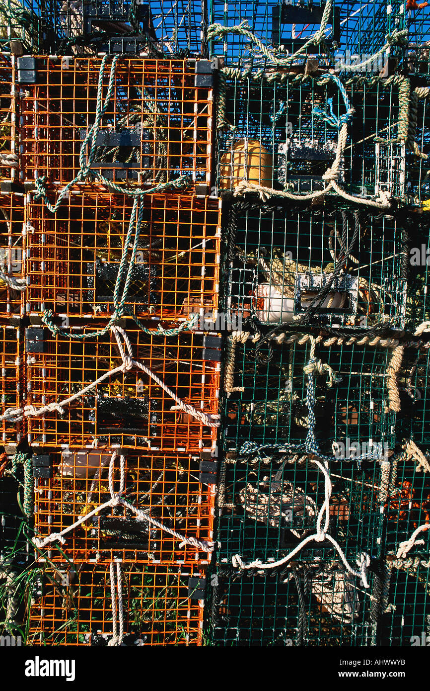 Detail of lobster traps Stock Photo - Alamy