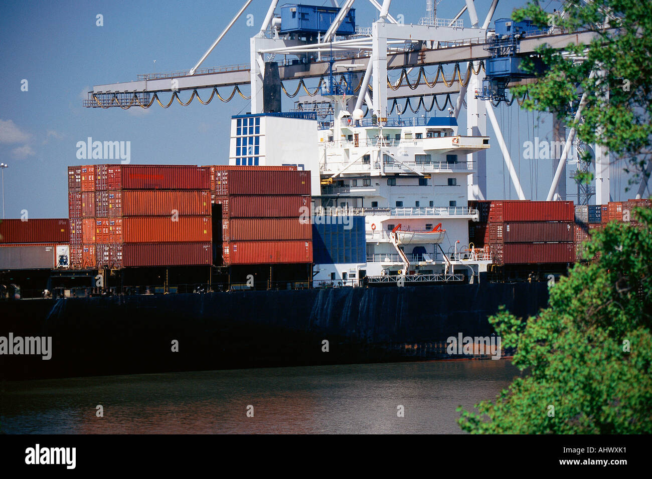 Container ship Port of Savannah Georgia Stock Photo - Alamy