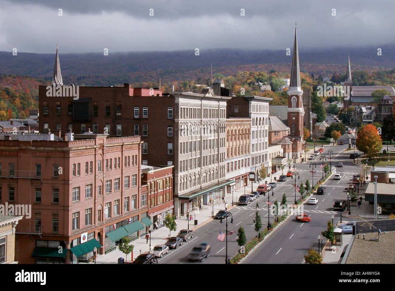 Main Street storefronts in North Adams Stock Photo - Alamy