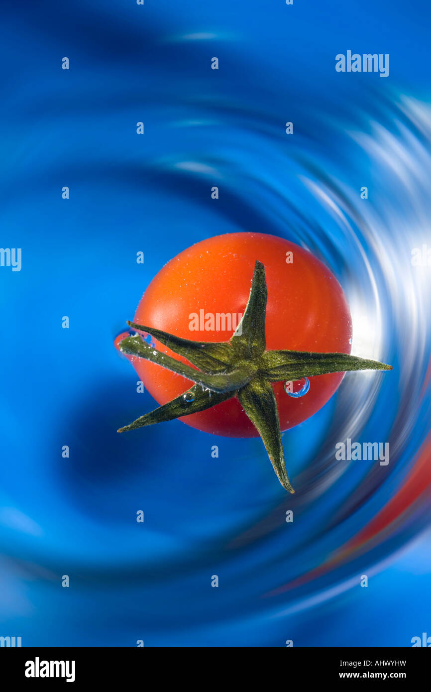 Cherry tomato floating on the water Stock Photo - Alamy