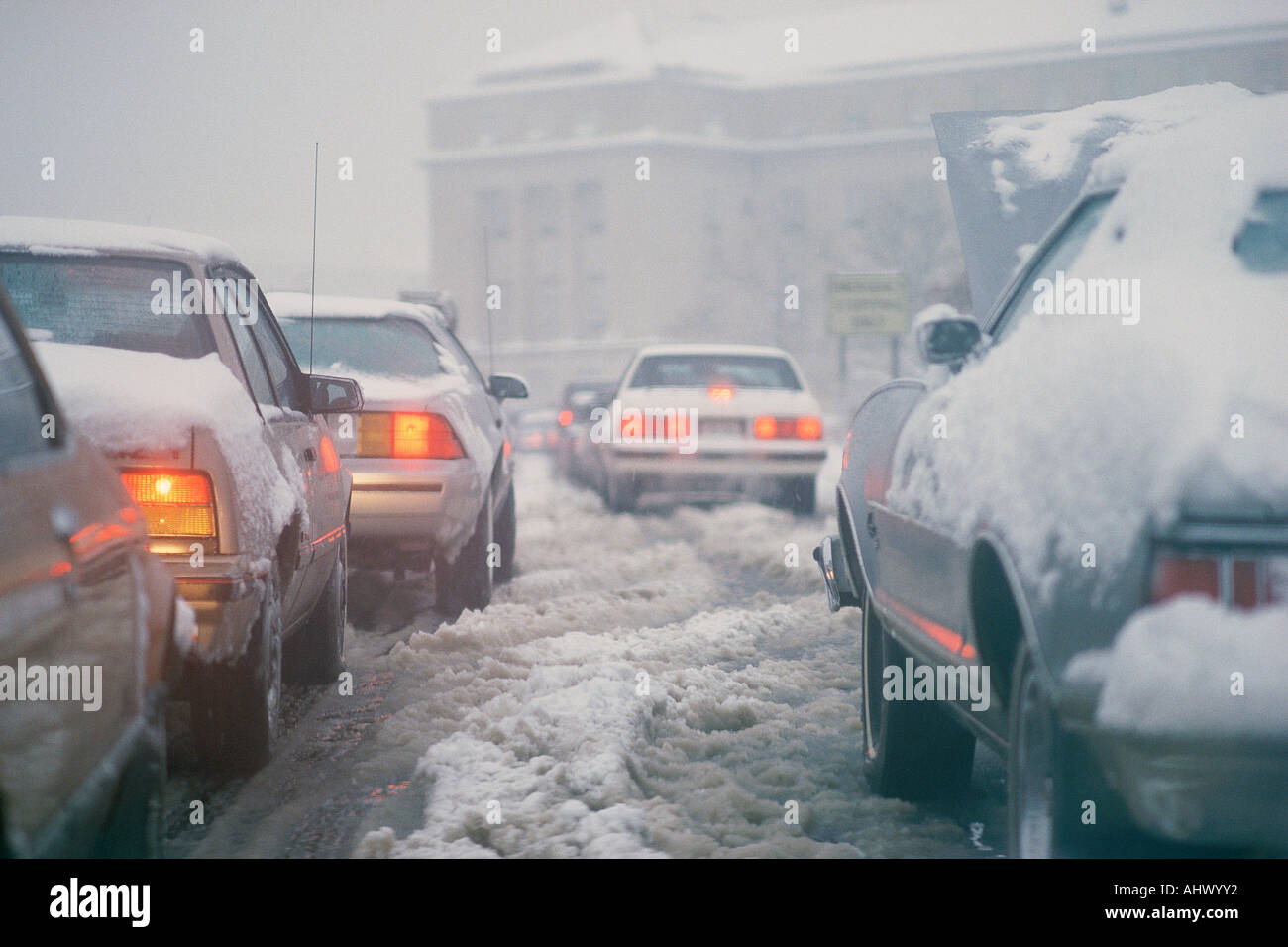 Car broken down snow hi-res stock photography and images - Alamy