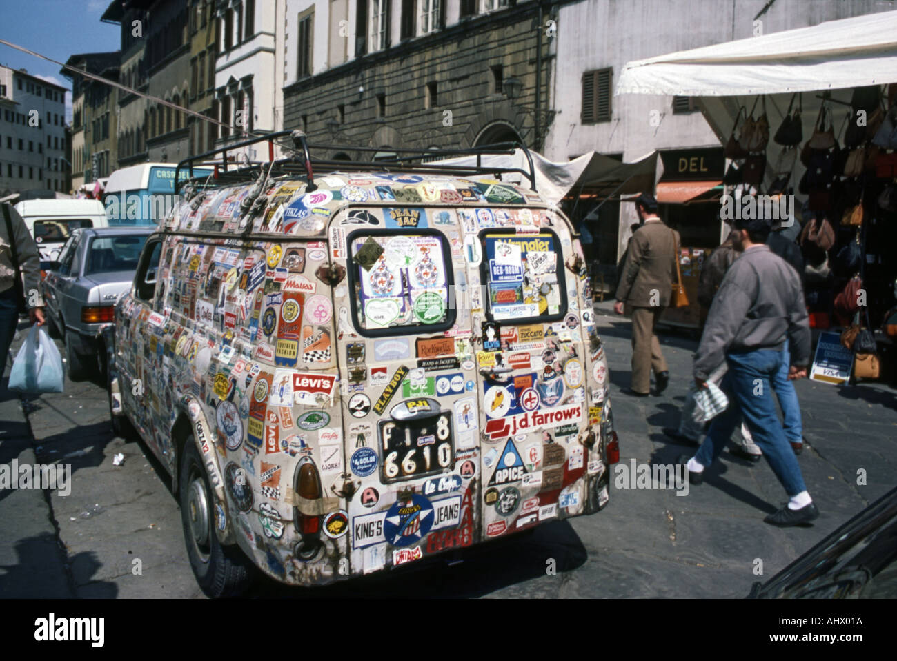 Decorated Van Florence Italy Stock Photo - Alamy