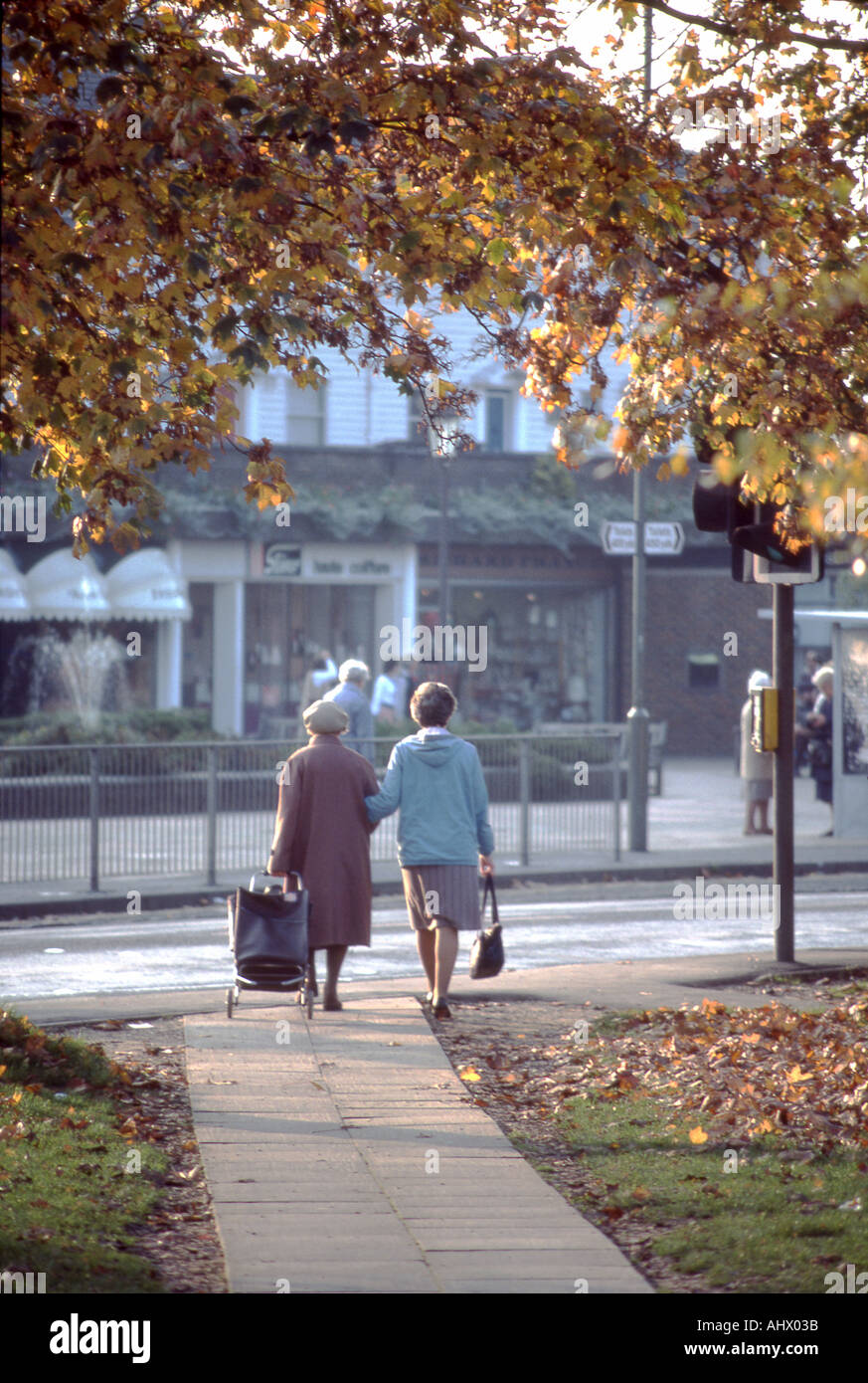 Surrey Autumn Shoppers Cranleigh Stock Photo - Alamy