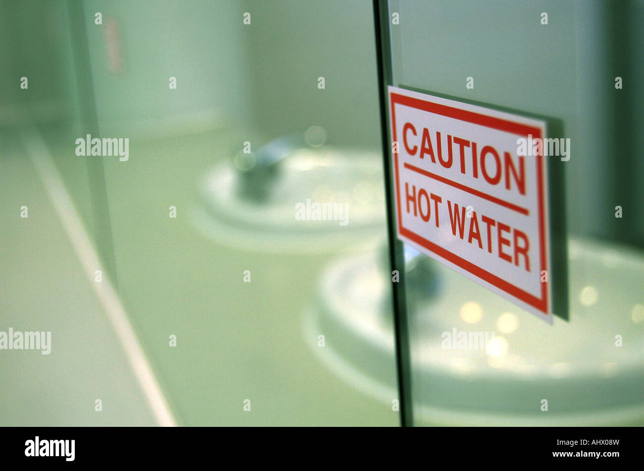 Caution hot water sign hi-res stock photography and images - Alamy