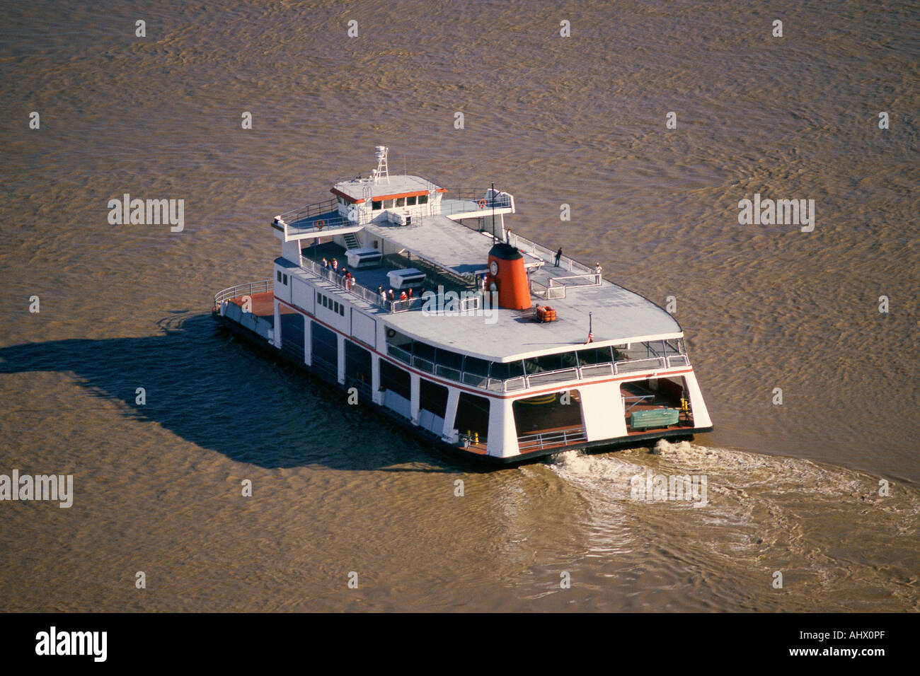 Ferry in water Stock Photo - Alamy
