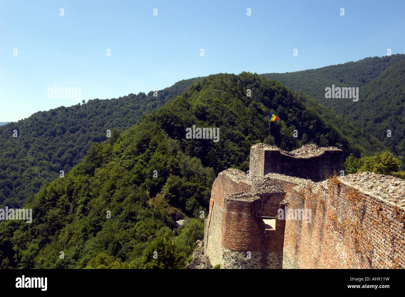Ruins of Poienari Castle Wallachia Romania Stock Photo - Alamy