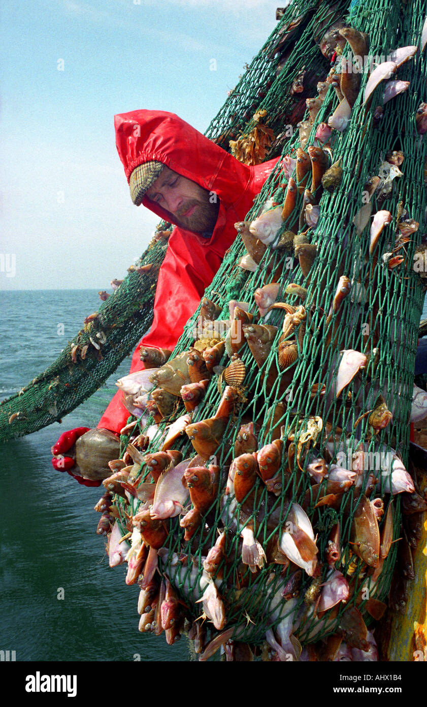 Fish net trawler catch hi-res stock photography and images - Alamy