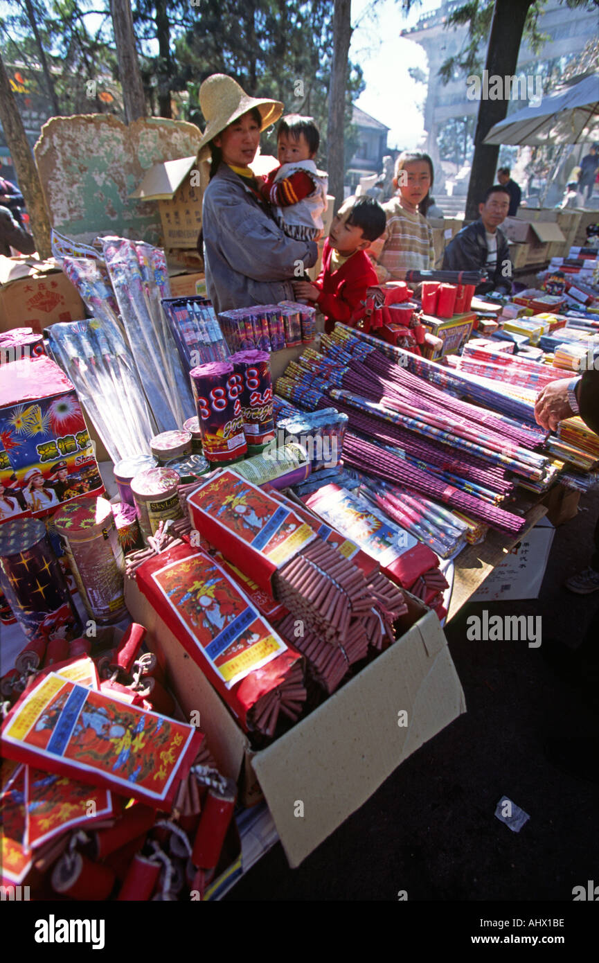 China Yunnan Xizhou new year firework stall Stock Photo - Alamy