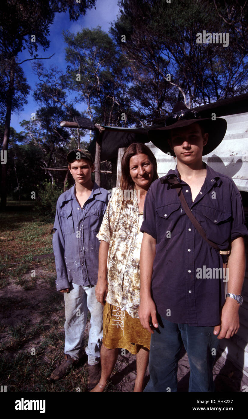 Outback family in Cape York Peninsula Queensland Australia Stock Photo ...