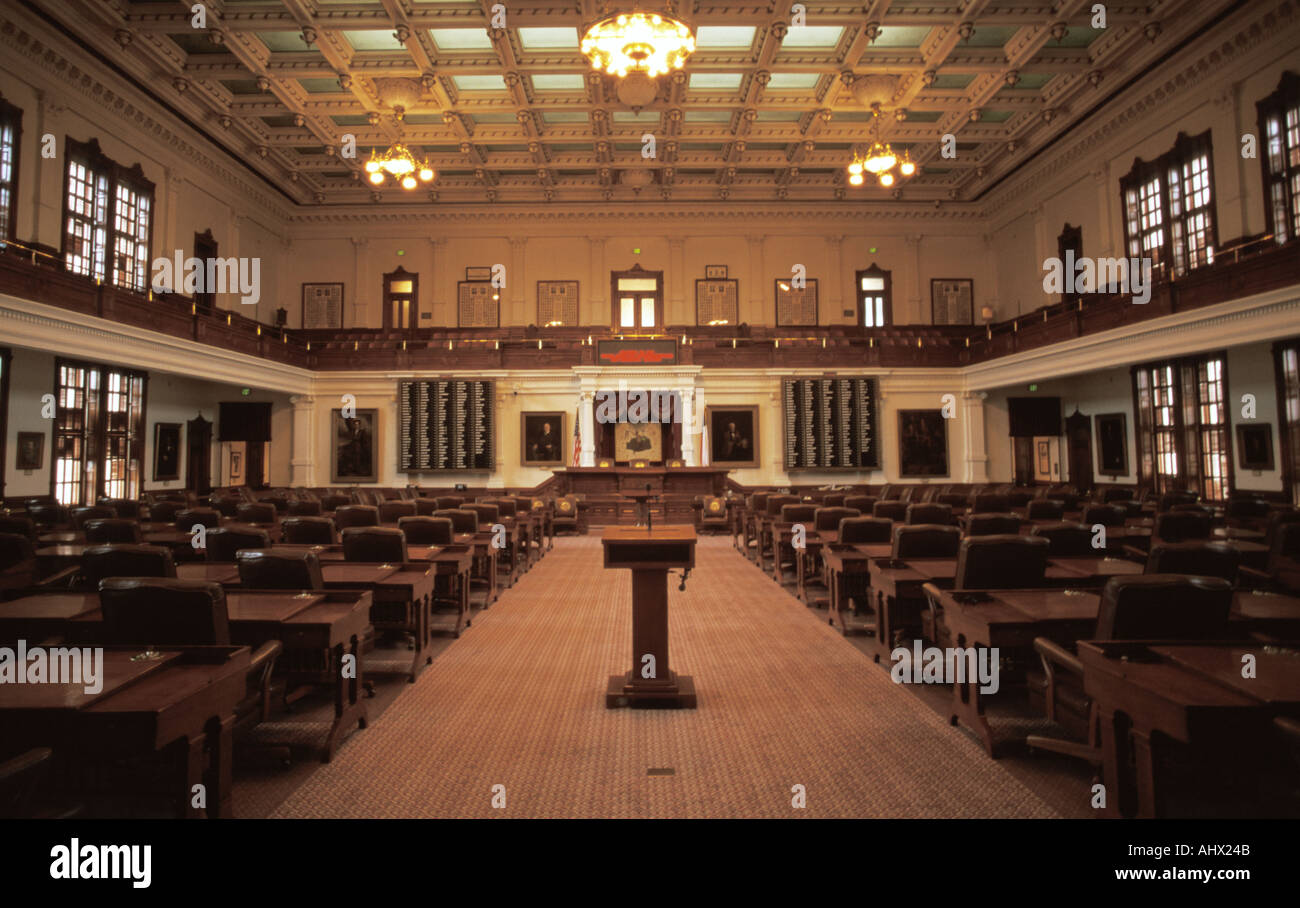Austin Texas USA State Capitol House Chamber Stock Photo - Alamy