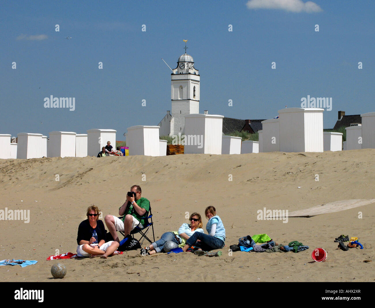 Katwijk Church young family Netherlands Holland Stock Photo - Alamy
