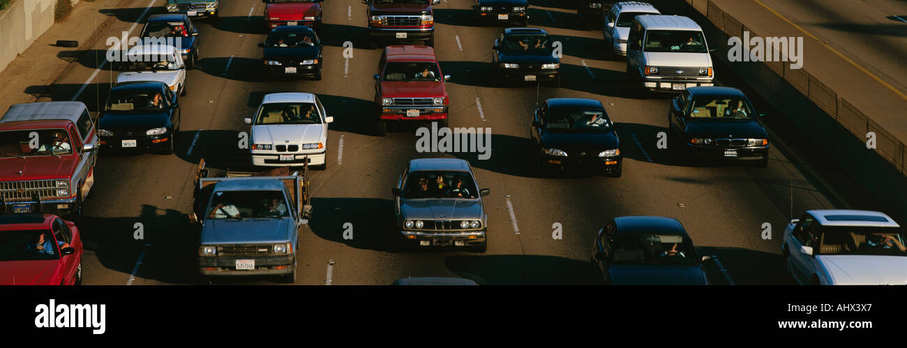 Rush hour traffic on Los Angeles freeway Stock Photo - Alamy
