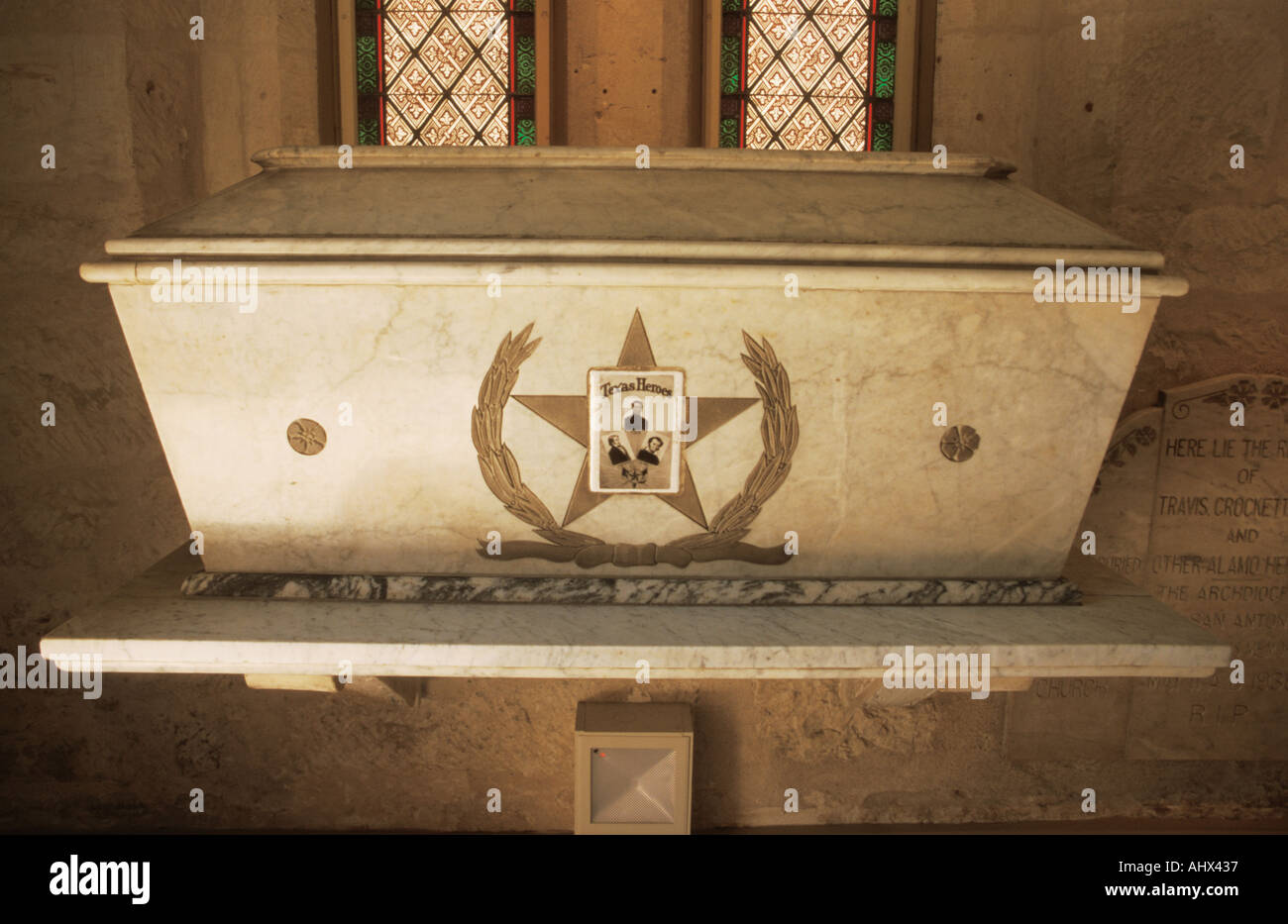 San Antonio Texas USA Cathedral of San Fernando Tomb with remains of ...