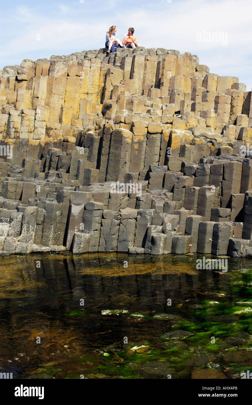Volcanic Basalt Rock Columns of the Giants Causeway, Northern Ireland ...
