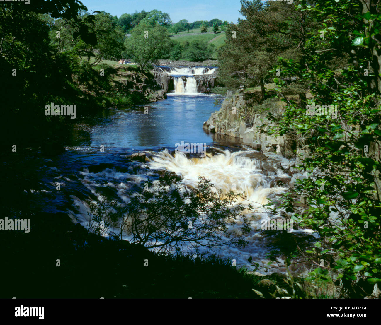 Waterfalls; Low Force on the River Tees, above Middleton-in-Teesdale ...