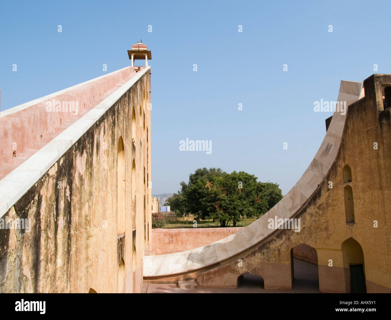 Large Samrat Yantra at Jantar Mantar Observatory afternoon gnomon on ...