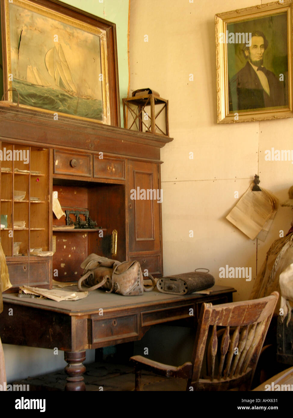 Old Antique Writing Desk Stock Photo - Alamy
