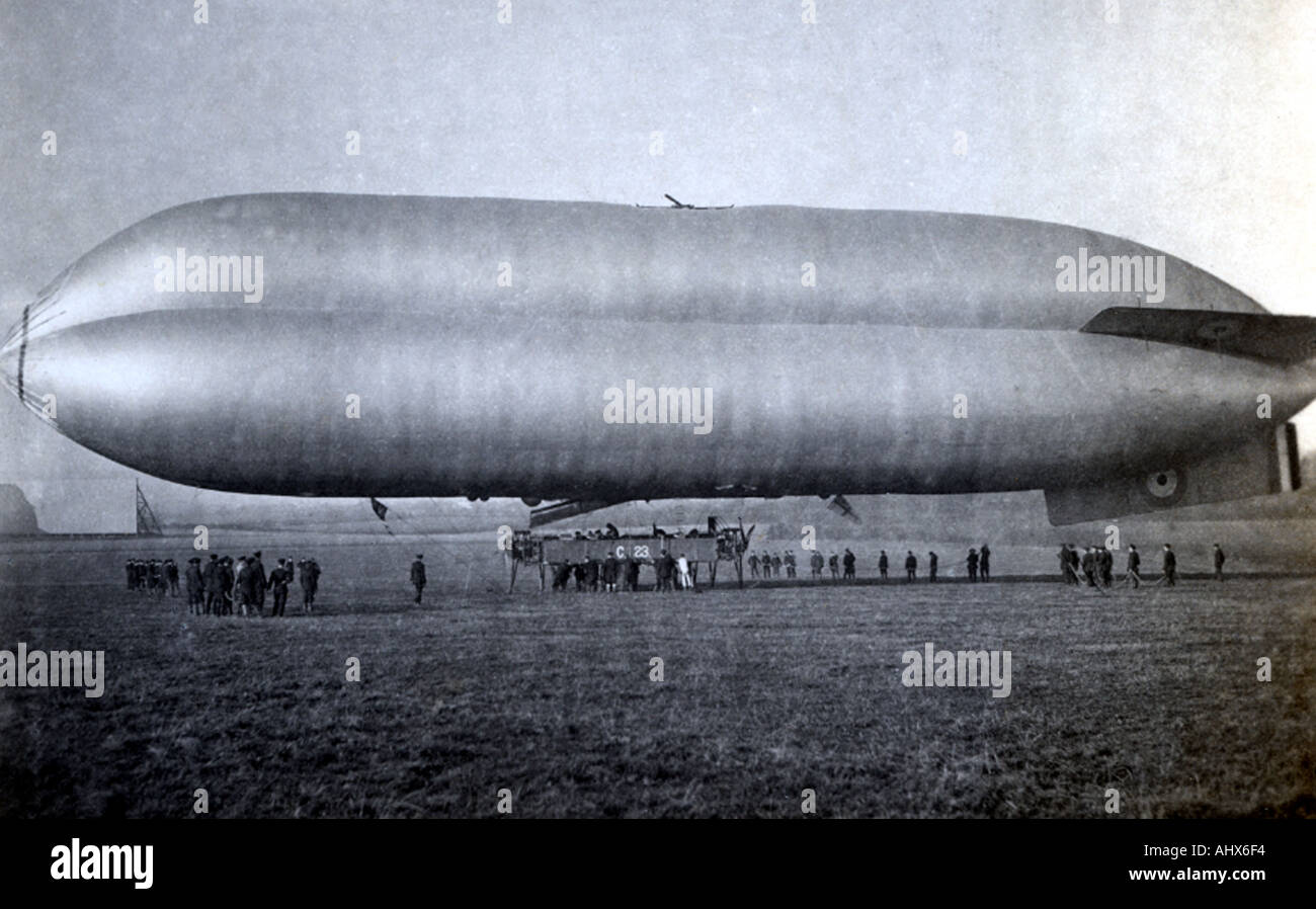 Airship C 23 with RFC roundels circa 1912 Stock Photo - Alamy