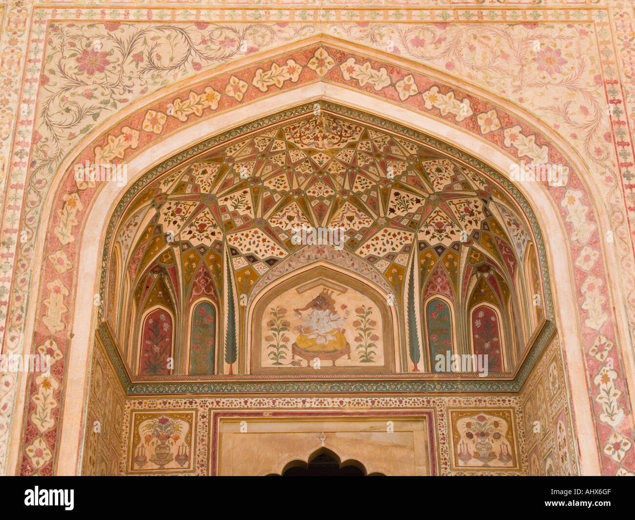 Amber Jaipur Ganesh Pol gateway detail of ornate entrance to Amber ...