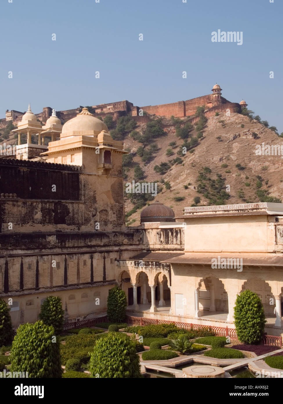 Amber Jaipur One of inner courtyard gardens of Amber Palace inside the ...