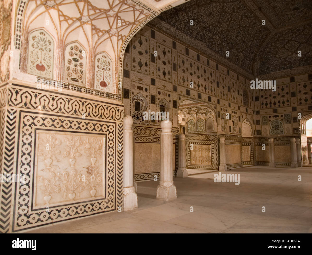 Amber Jaipur Rajasthan India Asia. Sheesh Mahal or Palace of Mirrors in ...