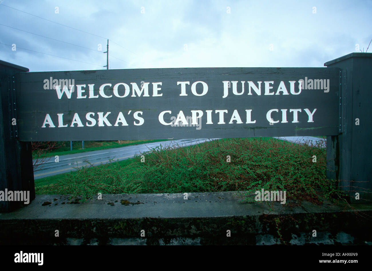 Welcome to Alaska Sign Stock Photo - Alamy