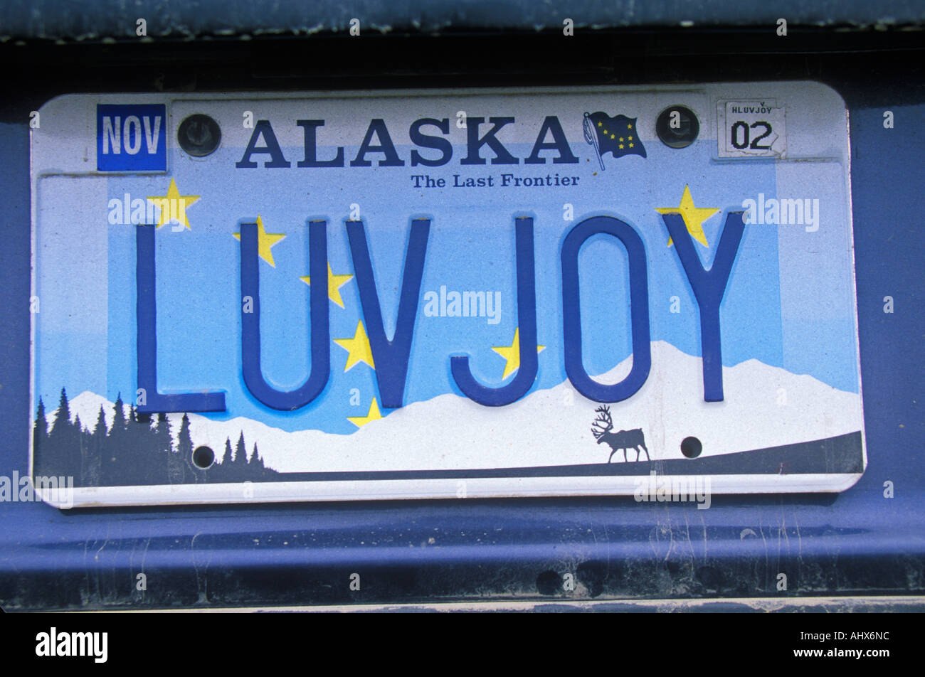 Alaska vehicle license plate hi-res stock photography and images - Alamy