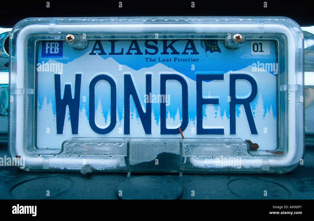 Alaska license plate car hi-res stock photography and images - Alamy