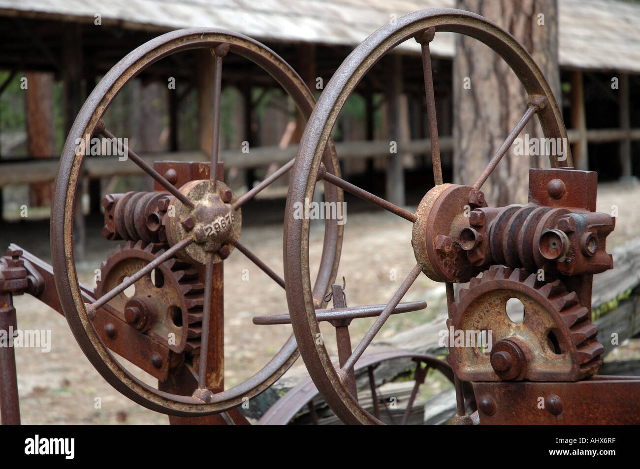 Old farm machinary at the Pioneer Yosemite History Center, Yosemite ...