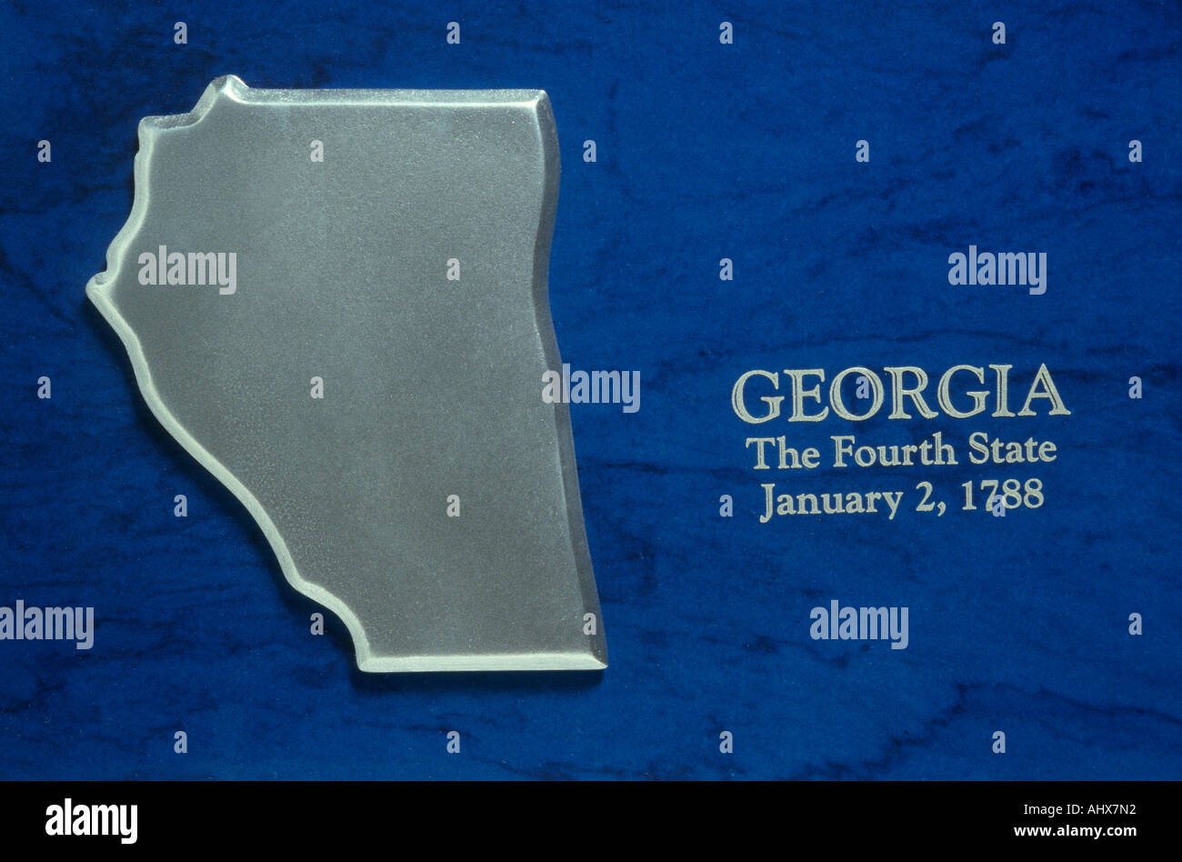 Silver Map of Georgia Stock Photo - Alamy