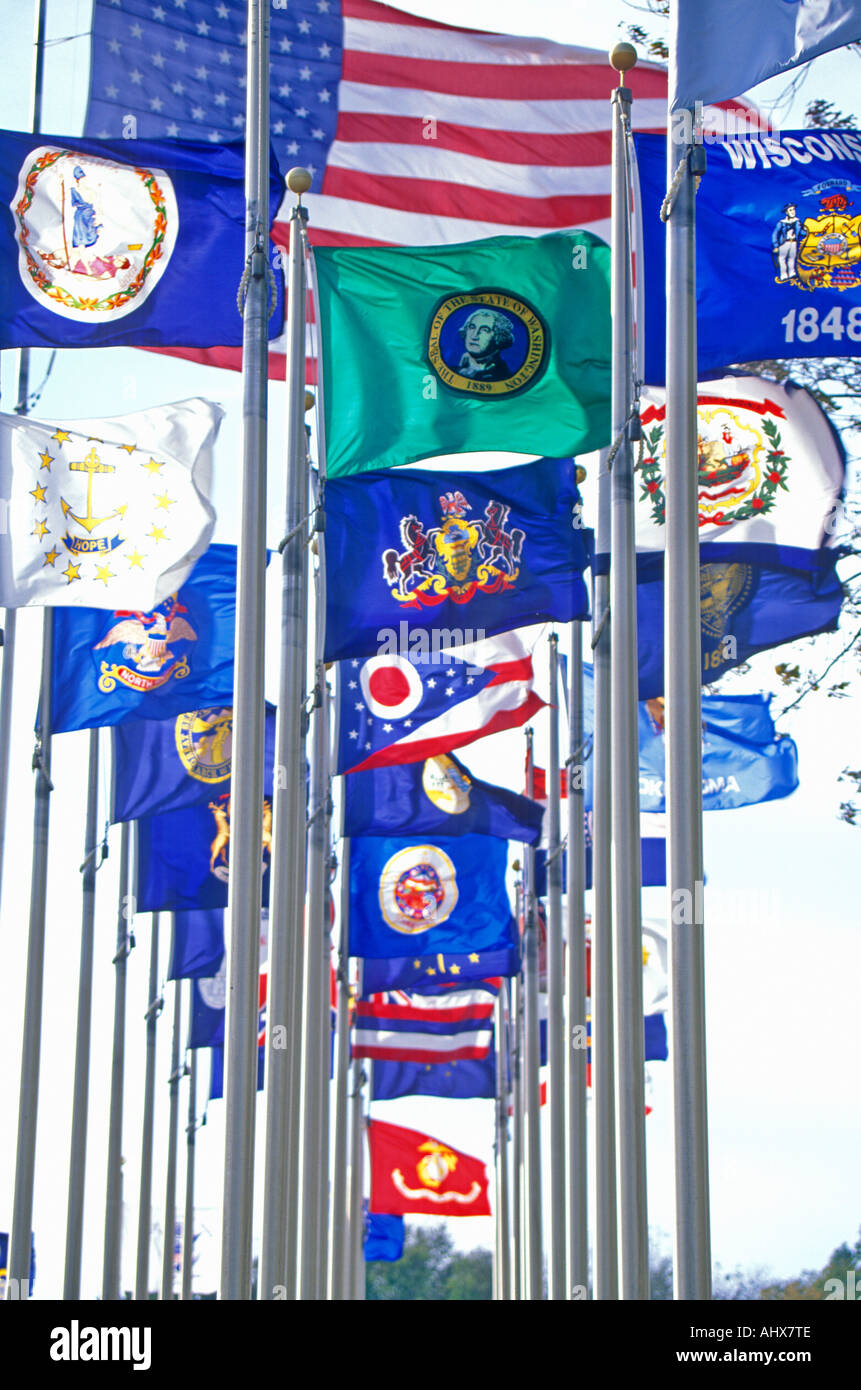 American iowa state flags hi-res stock photography and images - Alamy