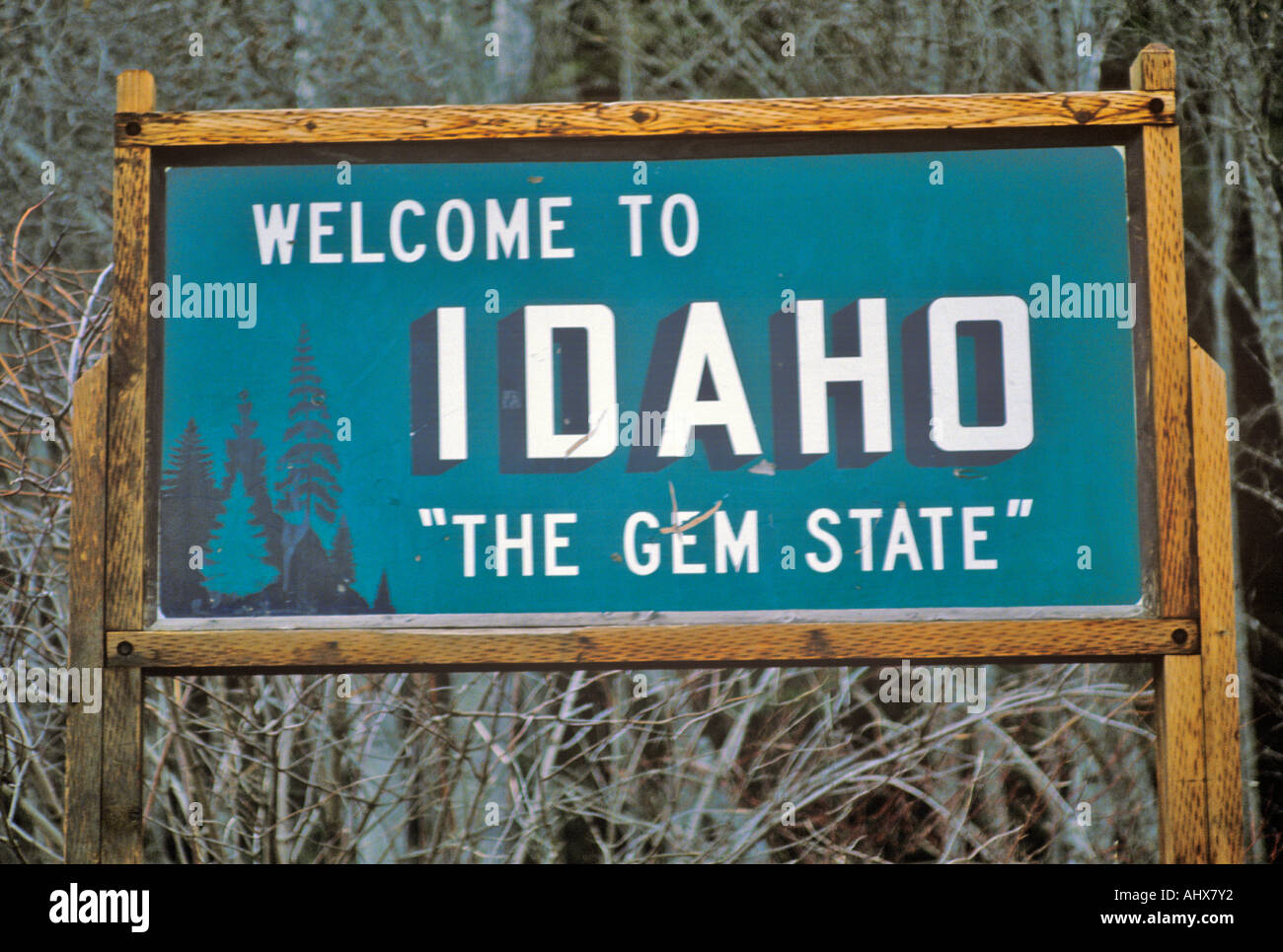 Welcome to Idaho Sign Stock Photo - Alamy