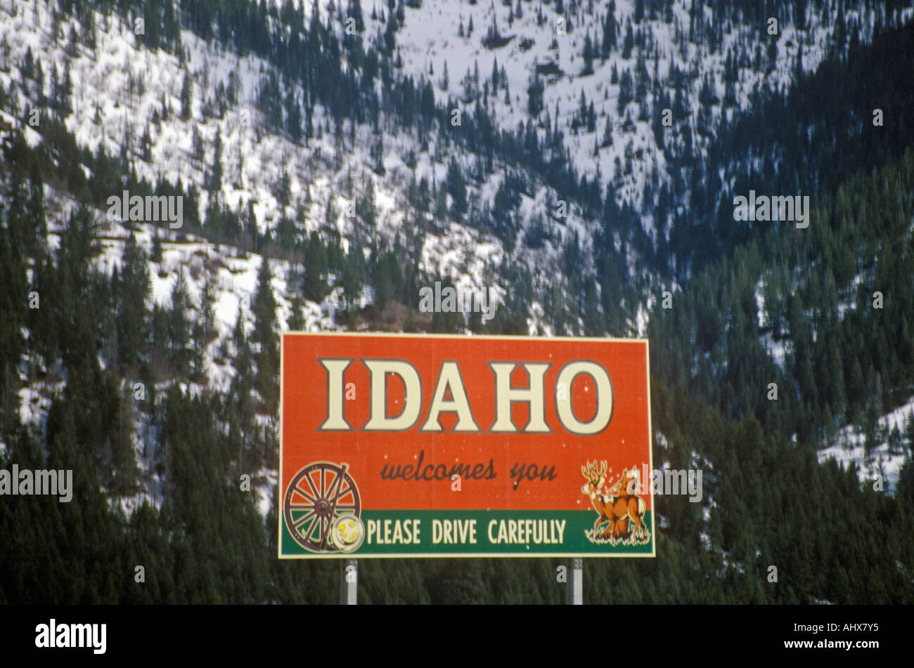 Welcome to Idaho Sign Stock Photo - Alamy