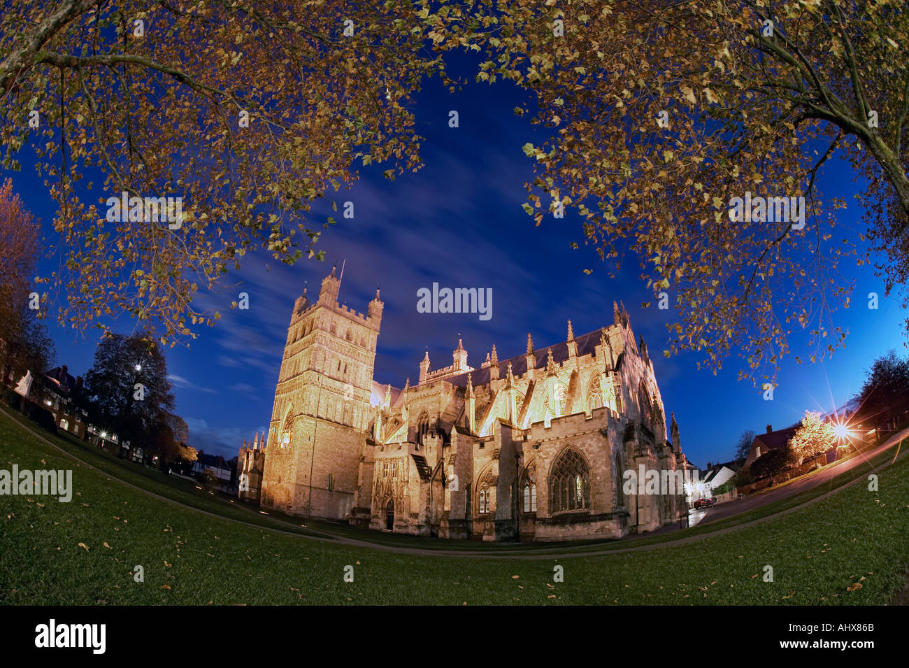 Exeter cathedral night hi-res stock photography and images - Alamy